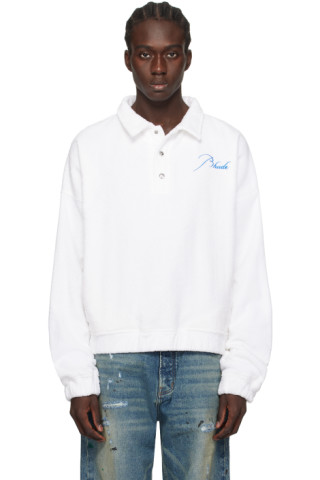 White Rugby Polo by Rhude on Sale