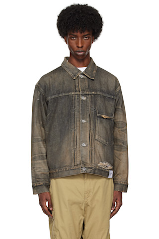 Black Type-1 Denim Jacket by Neighborhood on Sale