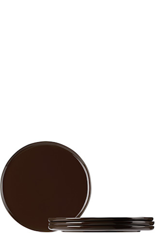 Brown Luna Dinner Plate Set, 4 pcs by The Conran Shop | SSENSE