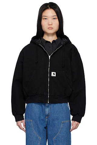 Black OG Active Bomber Jacket by Carhartt Work In Progress on Sale