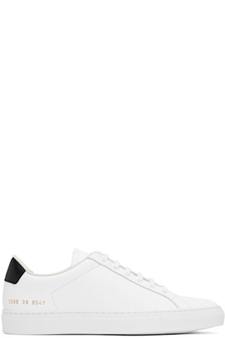 Common Projects: White Retro Classic Sneakers | SSENSE Canada