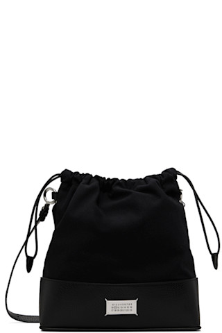 Maison Margiela: Black 5AC Daily Drawstring Small Backpack | SSENSE