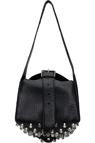 Alexander Wang: 黑色中号 Rex 单肩包 | SSENSE
