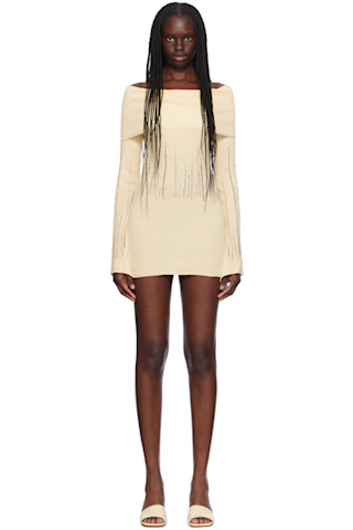Beige Deva Minidress by Aya Muse on Sale