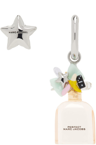 Marc Jacobs: Silver Mini Icon Perfect Earrings | SSENSE Canada
