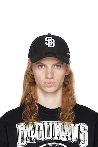 Black Lo Pro Cap by SPENCER BADU on Sale