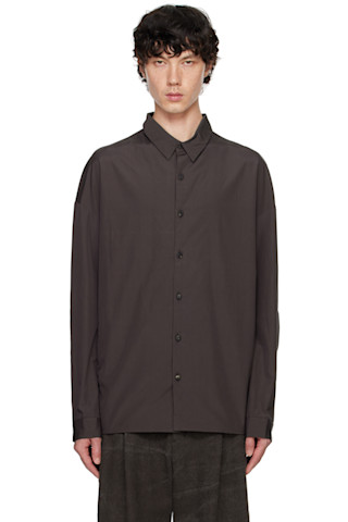 DEVOA: 브라운 포플린 셔츠 | SSENSE 대한민국