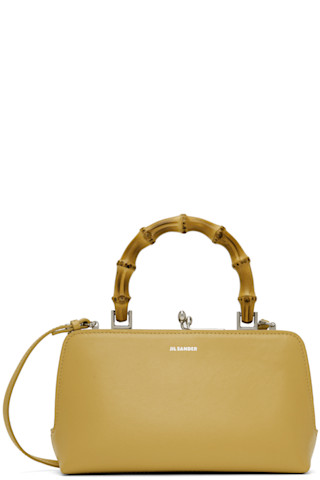 Jil Sander: Yellow Goji Bamboo Mini Bag | SSENSE Canada