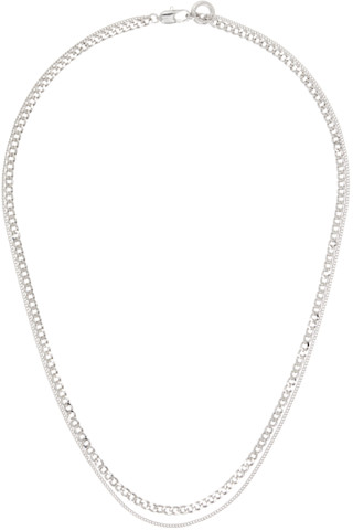 Silver Minimalist Necklace by A.P.C. on Sale
