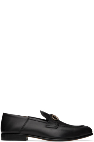 Black Ottone Loafers by Ferragamo on Sale