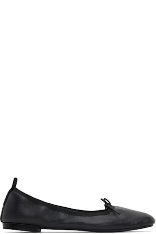 Black Garance Square Toe Ballerina Flats by Repetto on Sale