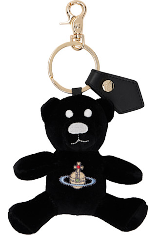 Black Teddy Bear Keychain by Vivienne Westwood on Sale