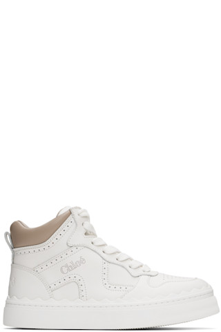 White Lauren Sneakers by Chloé on Sale