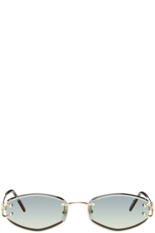 Cartier: Gold & Green 'Signature C de Cartier' Geometrical Metal ...