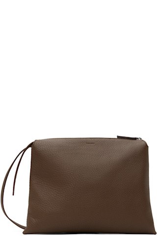 The Row: Brown Nu Twin Bag | SSENSE UK