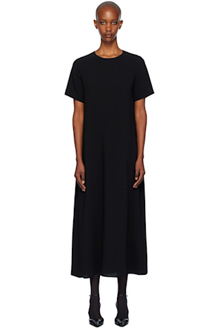 The Row: Black Robi Maxi Dress | SSENSE