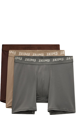 SKIMS: Three-Pack Multicolor SKIMS Stretch 5" Boxer Briefs | SSENSE
