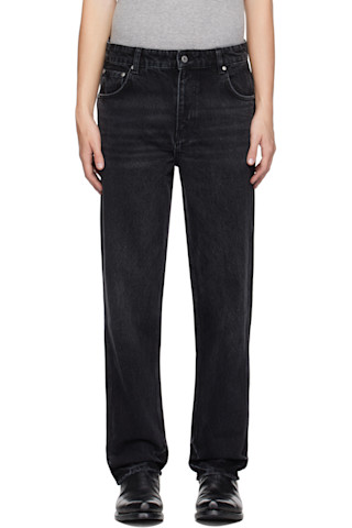 Black R2 Straight Leg Jeans by Represent on Sale