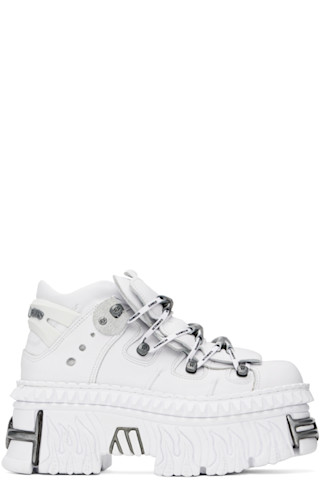 White New Rock Edition Platform Sneakers by VETEMENTS on Sale
