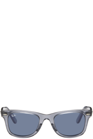 Ray-Ban: Gray New Wayfarer Classic Sunglasses | SSENSE
