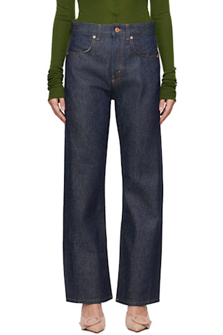 BITE: Navy Curved Jeans | SSENSE UK