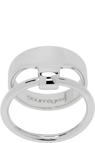 Silver Holy Ring by Courrèges on Sale