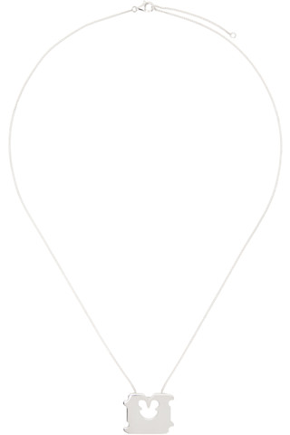 Silver Bread Clamp Necklace by OUR LEGACY on Sale