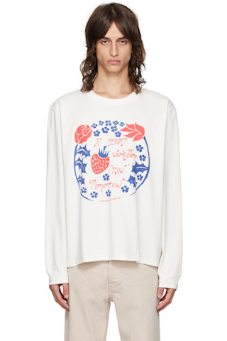 White Tour Long Sleeve T-shirt by OUR LEGACY on Sale