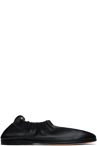 Black Banded Ballerina Flats by Lauren Manoogian on Sale