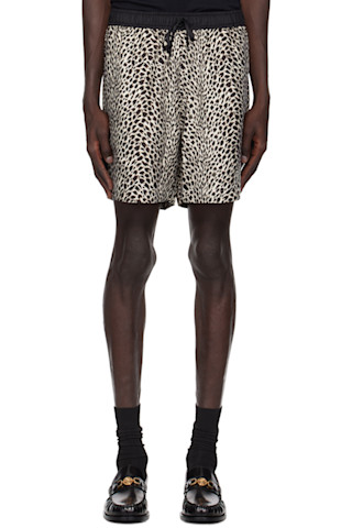 Brown MA Leopard Shorts by AMIRI on Sale