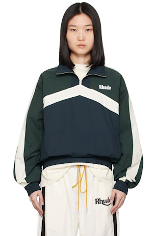 Navy Motorsport Track Jacket by Rhude on Sale