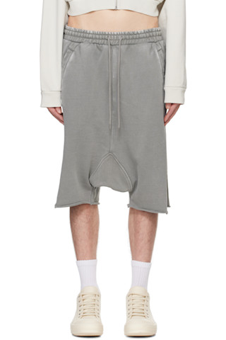 Entire Studios: Gray Heavy Drop Shorts | SSENSE