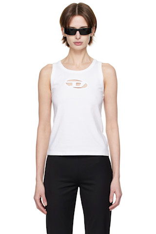 White T-Lynys-Od Tank Top by Diesel on Sale