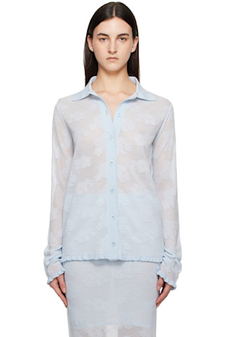 Cecilie Bahnsen: Blue Petra Cardigan | SSENSE Cecilie Bahnsen: Blue Petra Cardigan | SSENSE