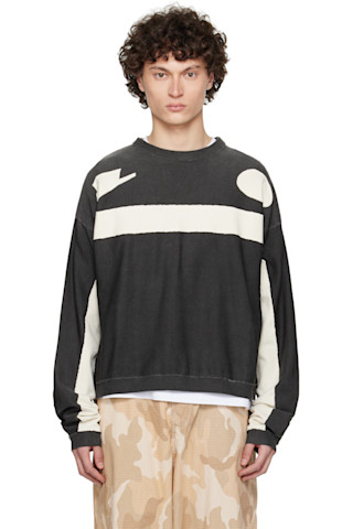 424: Black Soccer Knit Sweater | SSENSE