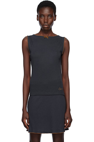 Navy Alexa Jersey Top by Caro Editions on Sale