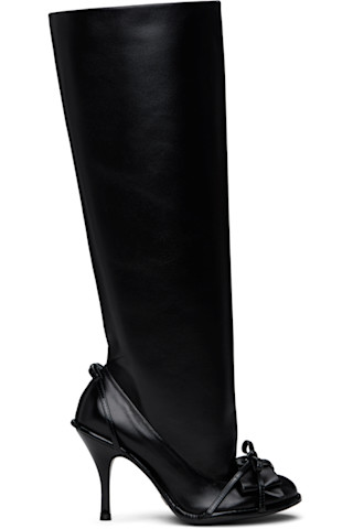 ALL-IN: Black Double Tall Boots | SSENSE Canada