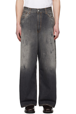 Acne Studios: Black Super Baggy Fit 2023 Jeans | SSENSE Acne Studios: Black Super Baggy Fit 2023 Jeans | SSENSE