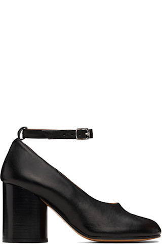 Maison Margiela: Black Tabi Heels | SSENSE Maison Margiela: Black Tabi Heels | SSENSE