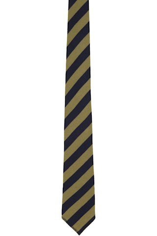 Khaki & Navy Knit Tie by Engineered Garments on Sale