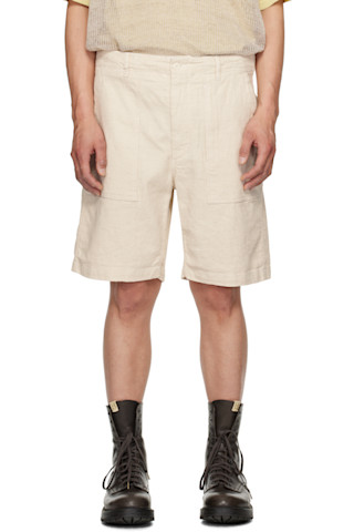 Engineered Garments: Off-White Fatigue Shorts | SSENSE