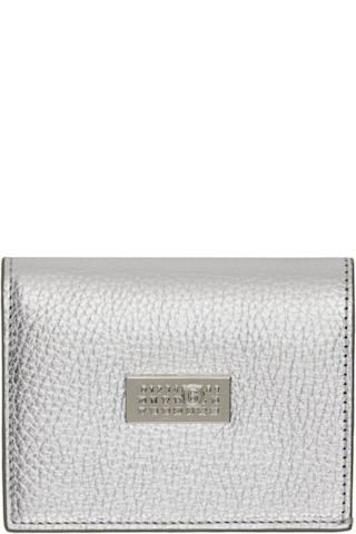 MM6 Maison Margiela: Silver Numeric Bifold Wallet | SSENSE MM6 Maison Margiela: Silver Numeric Bifold Wallet | SSENSE