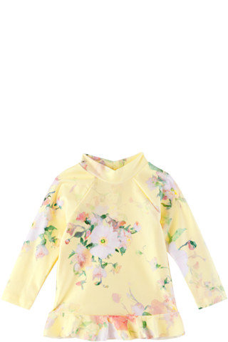 Kids Yellow Everley Frill Rash Guard by ZIMMERMANN | SSENSE