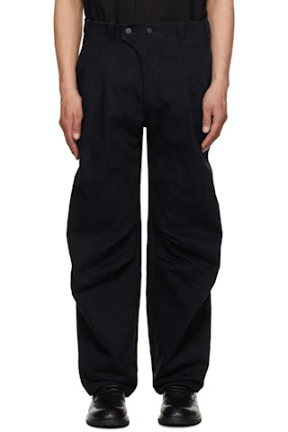 DEVOA: Black Baggy Heavy Denim Jeans | SSENSE