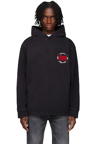 Gray Solid House Logo Hoodie by Solid Homme on Sale
