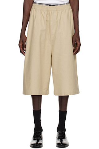 WILLY CHAVARRIA: Beige Exposed Boxers Shorts | SSENSE