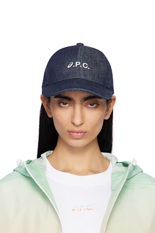 Indigo ASICS Edition Charlie Baseball Cap by A.P.C. on Sale