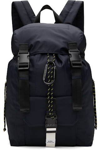 Navy Trek Backpack by A.P.C. on Sale