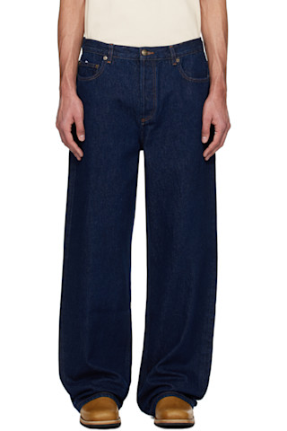 Navy Aaron Jeans by A.P.C. on Sale
