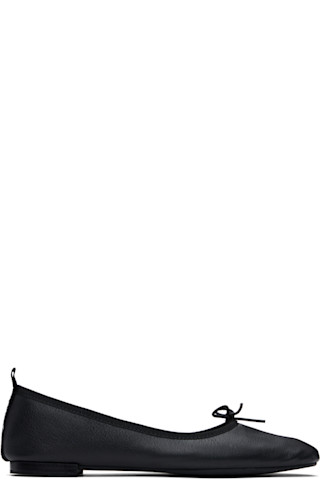 Repetto: Black Garance Square-Toe Ballerina Flats | SSENSE